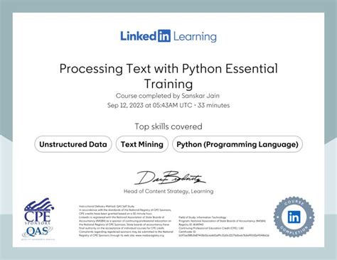 Sanskar Jain On Linkedin Certificate Of Completion