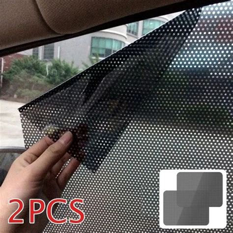 2pcs Car Side Window Sunshades Electrostatic Sticker Pvc Sunscreen Film