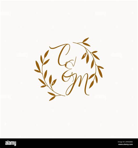 Cm Initial Wedding Monogram Logo Design Stock Vector Image And Art Alamy