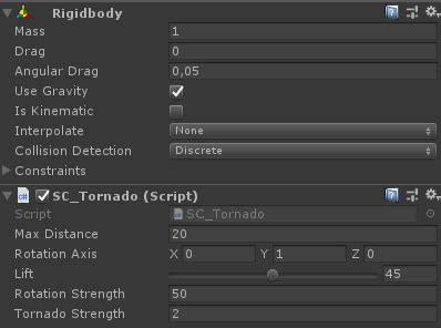 Unity에서 토네이도 물리학 만들기 Sharp Coder Blog