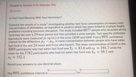 Solved Chapter 6 Section 4 Ci Exercise 192 X Incorrect