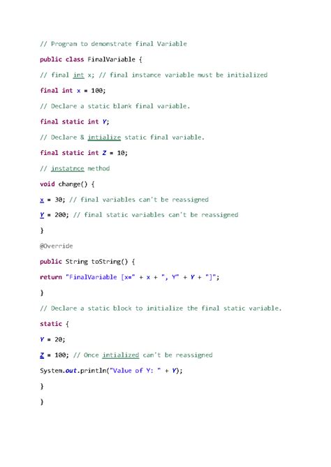 Day6 Usingfinal Final Keyword Program To Demonstrate Final
