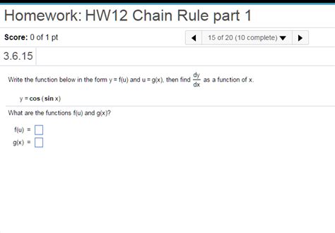 Solved Write The Function In The Form Yfu And Ugx