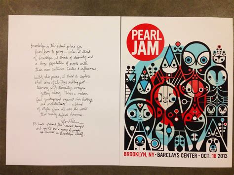 Inside The Rock Poster Frame Blog Pearl Jam Brooklyn New York Posters