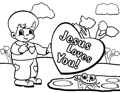 Jesus Loves You Coloring Page Etsy