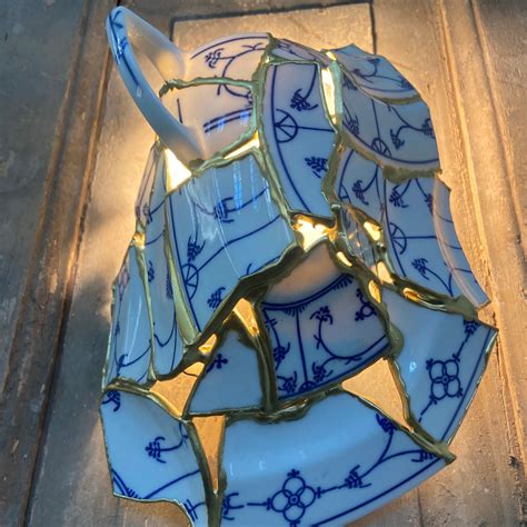 Kintsugi Art ~ I Am Light ~ Lamp Golden Linings In Life