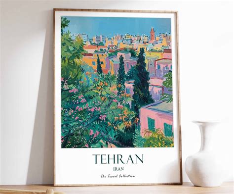 Tehran Print Tehran Travel Poster Middle East Travel Print Islamic