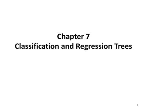 Ppt Chapter 7 Classification And Regression Trees Powerpoint Presentation Id6812784