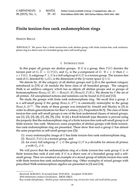 Finite Torsion Free Rank Endomorphism Rings