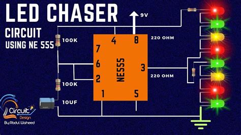 How To Make Led Chaser Circuit Using Ne 555 Timerwithout Cd 4017 Ic Youtube