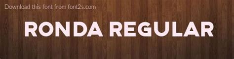 Ronda Regular Font Details Font S Com