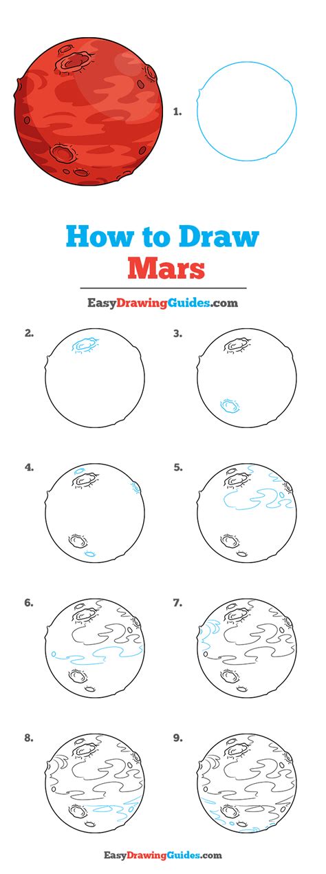 How To Draw Mars Really Easy Drawing Tutorial