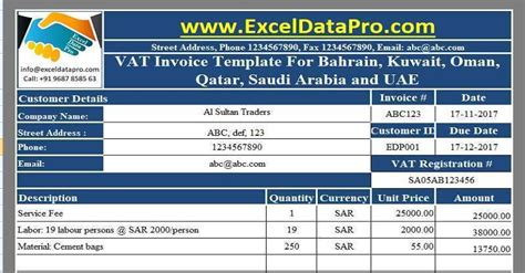 50 Standard Saudi Vat Invoice Format Excel Psd File For Saudi Vat