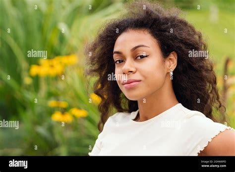 Mixed Race Woman With Green Eyes