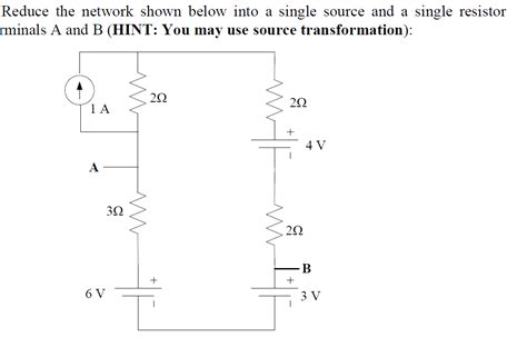 solved reduce the network shown below into a single source