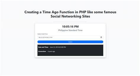 Creating A Datetime Time Ago Like Social Networking Sites In Php