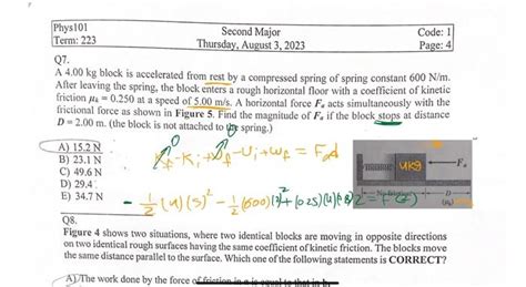 solved q7 a 4 00 kg block is accelerated from rest by a