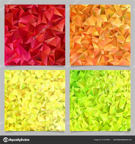Abstract Tiled Triangle Pattern Background Set Vector Mosaic Design Stock Vector Image By