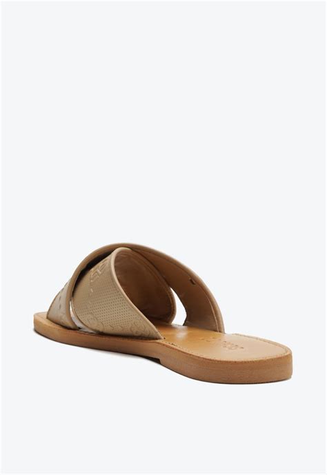 Sandália Rasteira Marrom Schutz X Couro Zz Mall