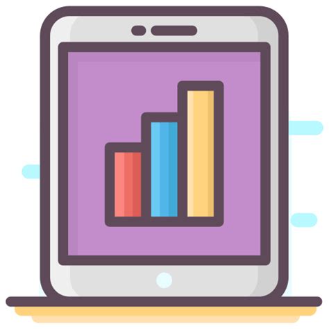 Mobile Analytics Generic Outline Color Icon