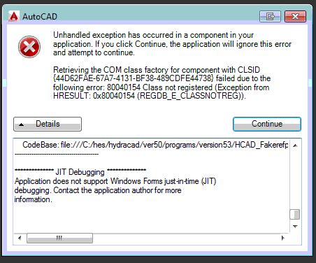 Unhandled Exception Has Occured In A Component In Your Application Autodesk Community