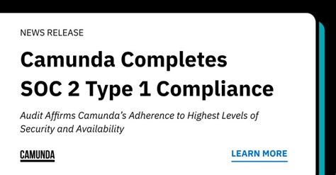Aurélien Cresp On Linkedin Camunda Completes Soc 2 Type 1 Compliance