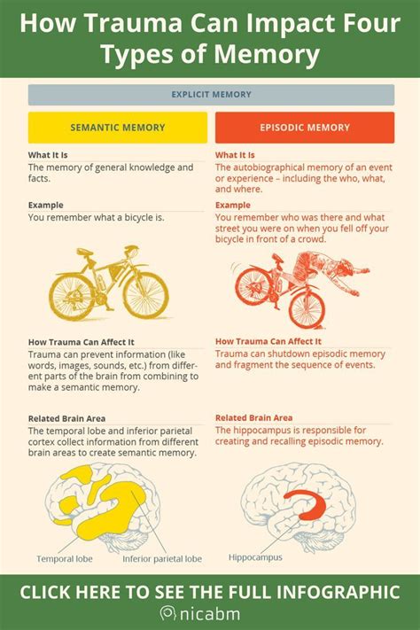 How Trauma Can Impact Four Types Of Memory Infographic Artofit