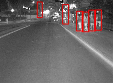 A H The Infrared And Visible Image Detection Results From Six