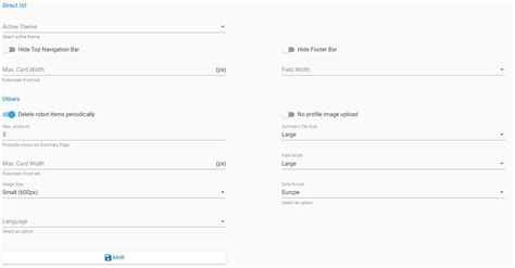 Application Configuration
