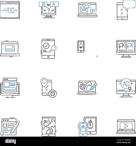 Data Representation Line Icons Collection Graphs Tables Charts Diagrams Images Matrices