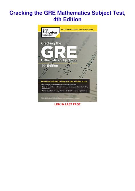 Ppt Pdf Read Download Cracking The Gre Mathematics Subject Test
