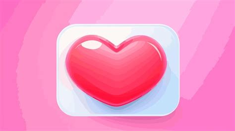 3d vector icon message dialog button with red heart premium ai