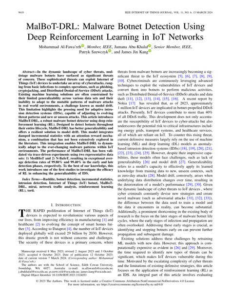 Pdf Malbot Drl Malware Botnet Detection Using Deep Reinforcement