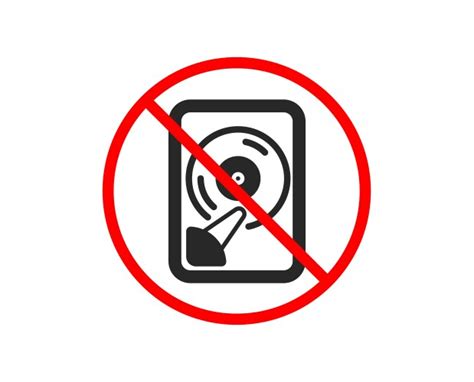 Hdd Icon Computer Memory Component Sign Data Vector Image