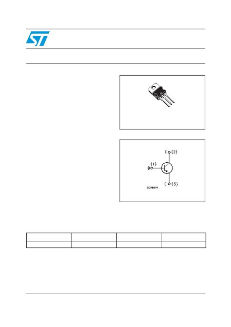 TIP C Datasheet Pages STMICROELECTRONICS Power Transistor