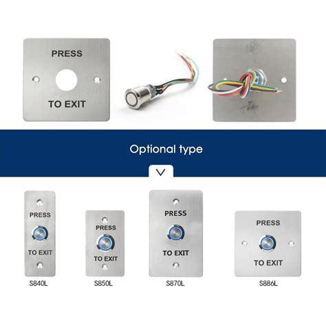 Led Stainless Steel Backlight Exit Button Door Acc Grandado