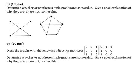 Solved Determine Whether Or Not These Simple Graphs Are