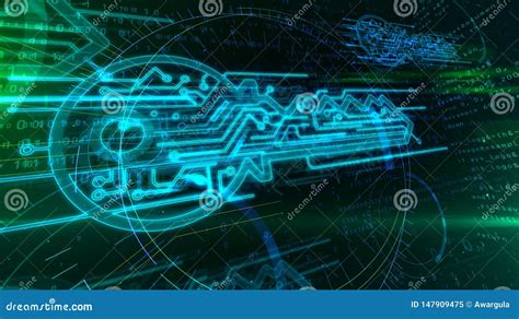 Data Encryption Digital Concept With Cyber Key Stock Illustration Illustration Of Encryption