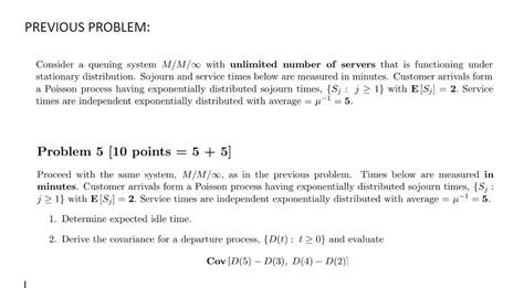 Solved Previous Problem Consider A Queuing System Mm With
