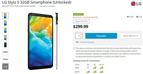 Unlocked LG Stylo Now Available For Pre Order In The US PhoneArena