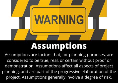 What Does Assumption Mean Project Management Dictionary Of Terms
