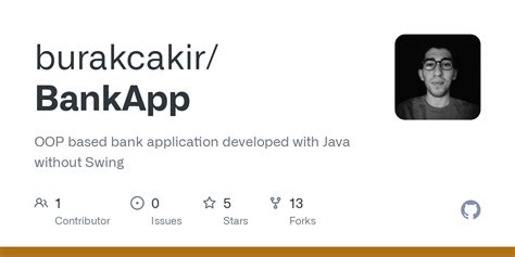 GitHub Burakcakir BankApp OOP Based Bank Application Developed With Java Without Swing