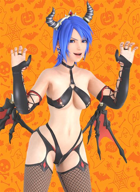 Rule 34 3d Aqua Kingdom Hearts Bikini Blue Eyes Blue Hair Crown