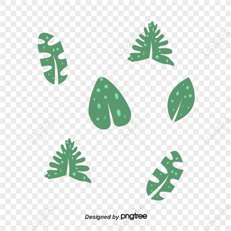 평면 녹색 클립 나뭇잎 원소 벡터작은 반점만화 Png 일러스트 무료 다운로드 Lovepik