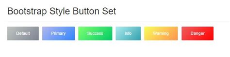 Javascript Html And Css Bootstrap Style Gradient Button Set