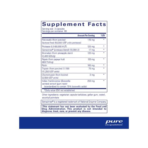 Pure Encapsulations Systemic Enzyme Complex 180 Capsules Stock Syc1