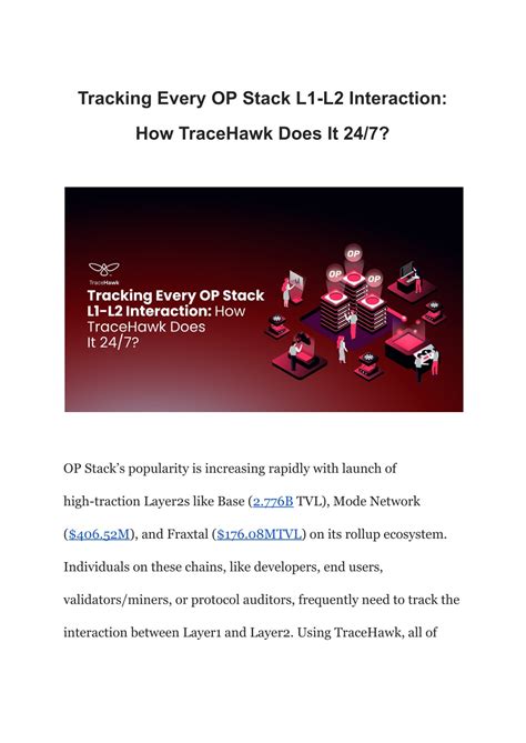 PPT Tracking Every OP Stack L L Interaction How TraceHawk Does It PowerPoint