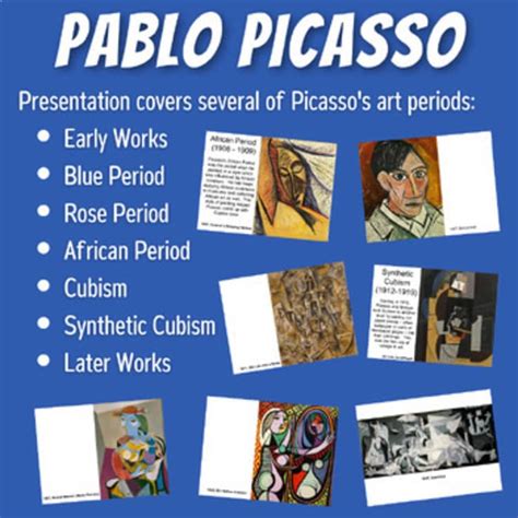 Pablo Picasso Slideshow Artist Slides With Blue Period Cubism And More