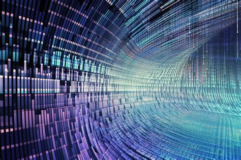 Technology Background With Streaming Of Binary Data Stock Illustration Illustration Of