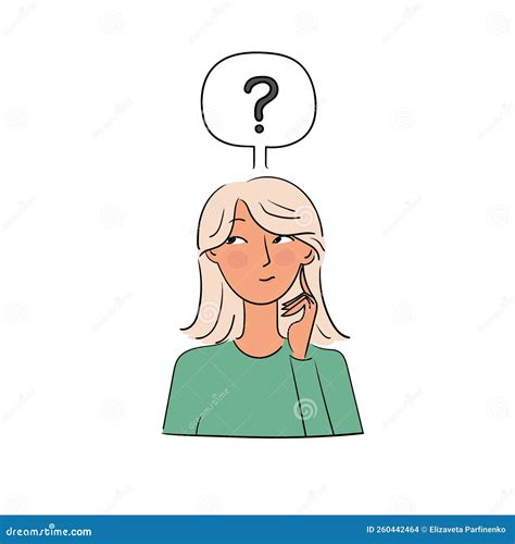 Woman Thinking Problem Solving Concept Bubble With A Question Mark